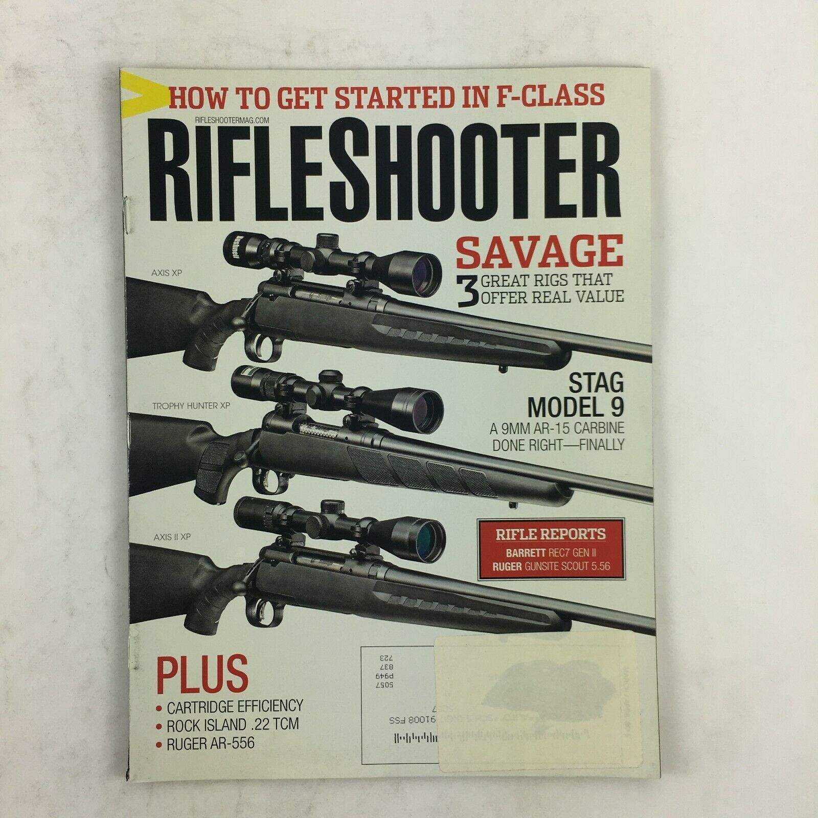 March 2015 Rifle Shooter Magazine Savage Stag Model 9 A 9mm AR-15 ...