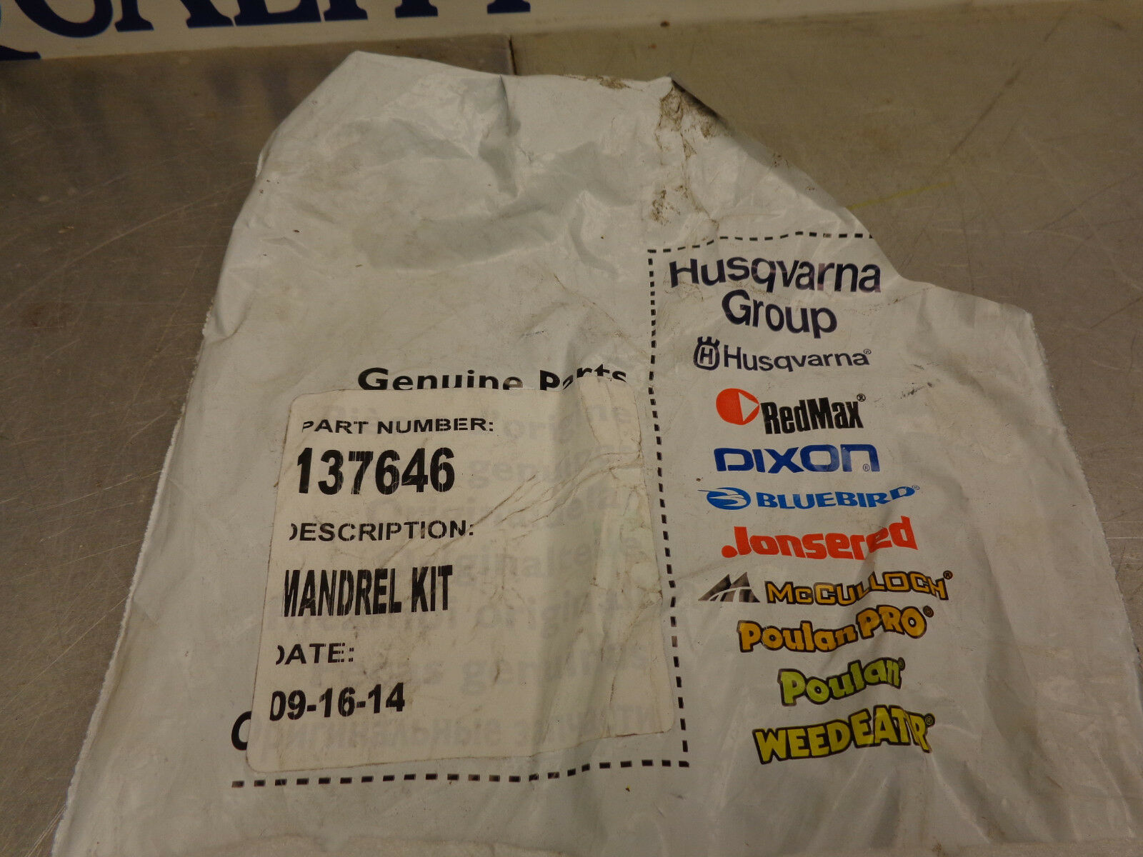 Husqvarna 137646 Mandrel Kit Spindle Bearing Shaft Genuine OEM NOS ...