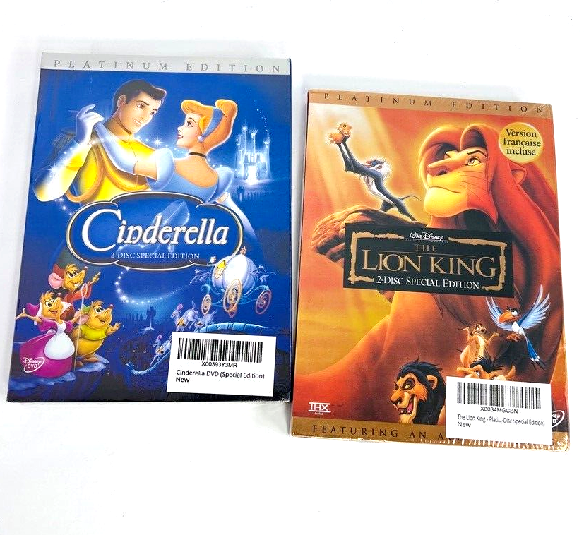 Disney The Lion King Cinderella 2 Disc Special Platinum Edition DVD ...