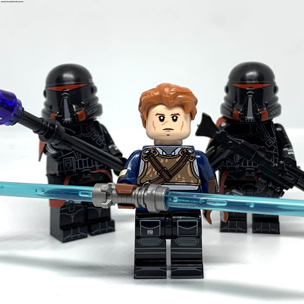 PLTOYS Jedi Cal Kestis and Purge Trooper Minifigures Jedi Fallen Clone ...