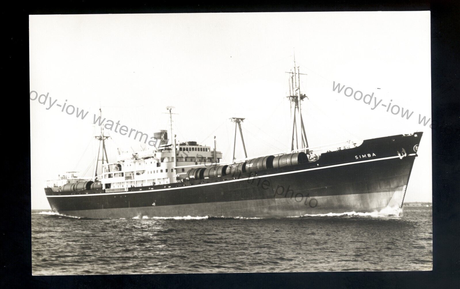 ca1153 - East Asiatic Co. Cargo Ship - Simba - built 1955 - postcard 5. ...
