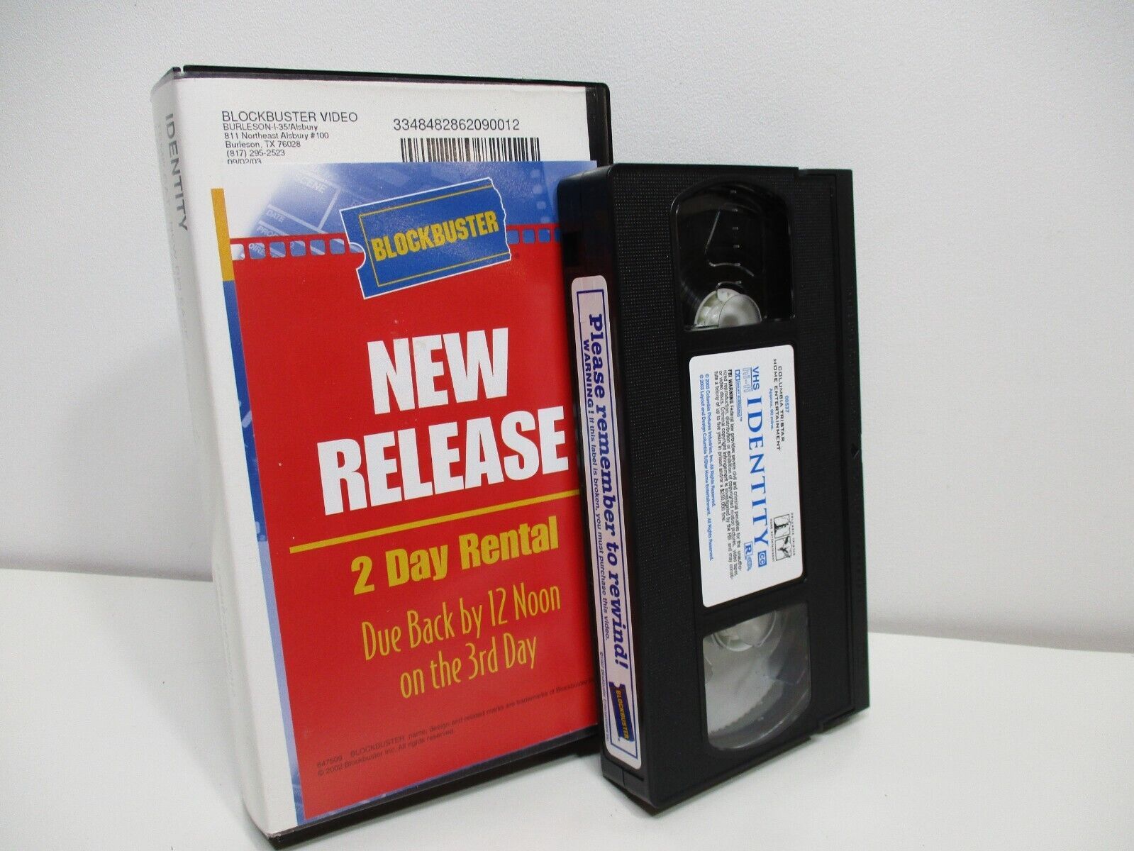 Blockbuster Video VHS Rental Clamshell Case and VHS IDENTITY 2003 - VHS ...