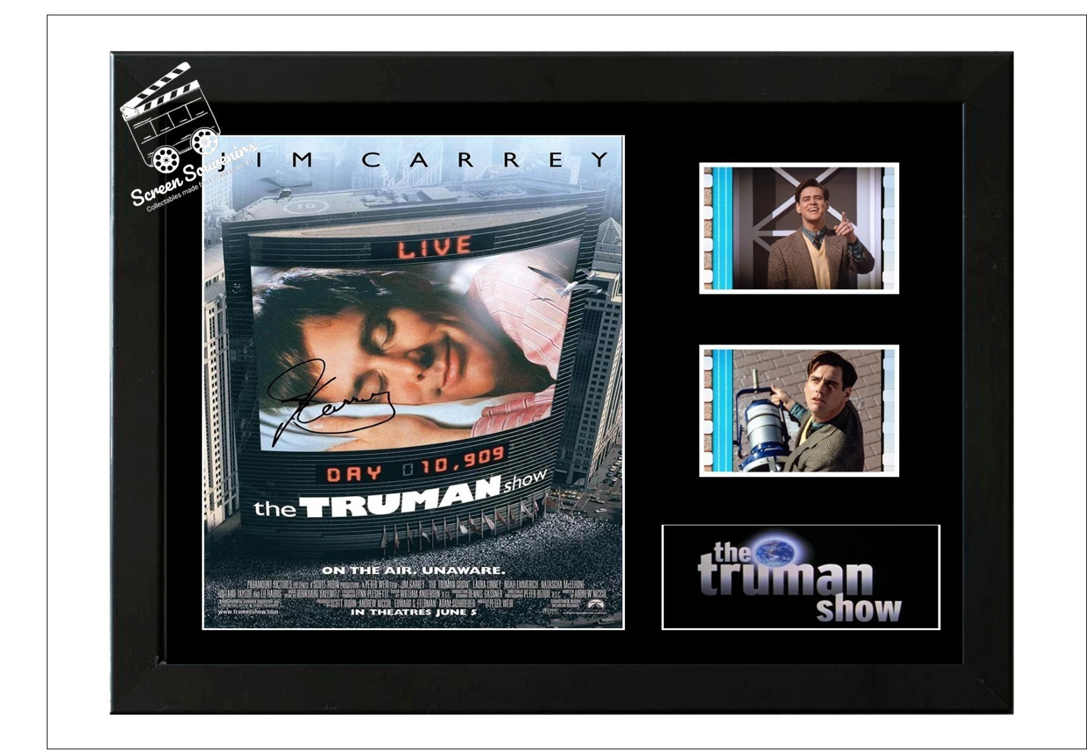The Truman Show Cast Signed Film Cell Stunning Display With COA Jim ...