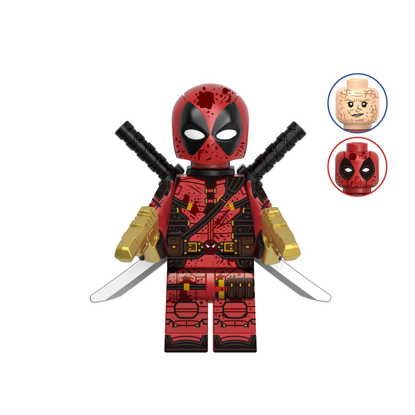 Deadpool (Battle Damage) Minifigures Weapons and Accessories - Building ...