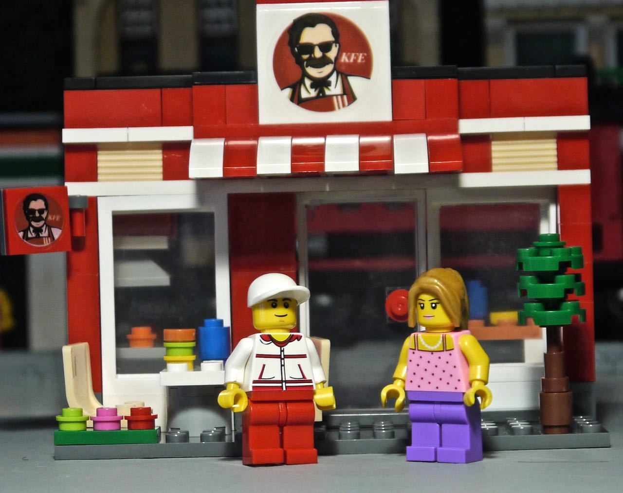 Kfc Fast Food Restaurant Kentucky Fried Chicken Store City Set ...