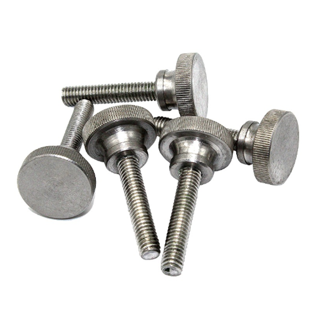 M6 Knurled Thumb Screw With Collar Knurling Screws Manual Adjustment Bolt DIN464 - Fasteners ...