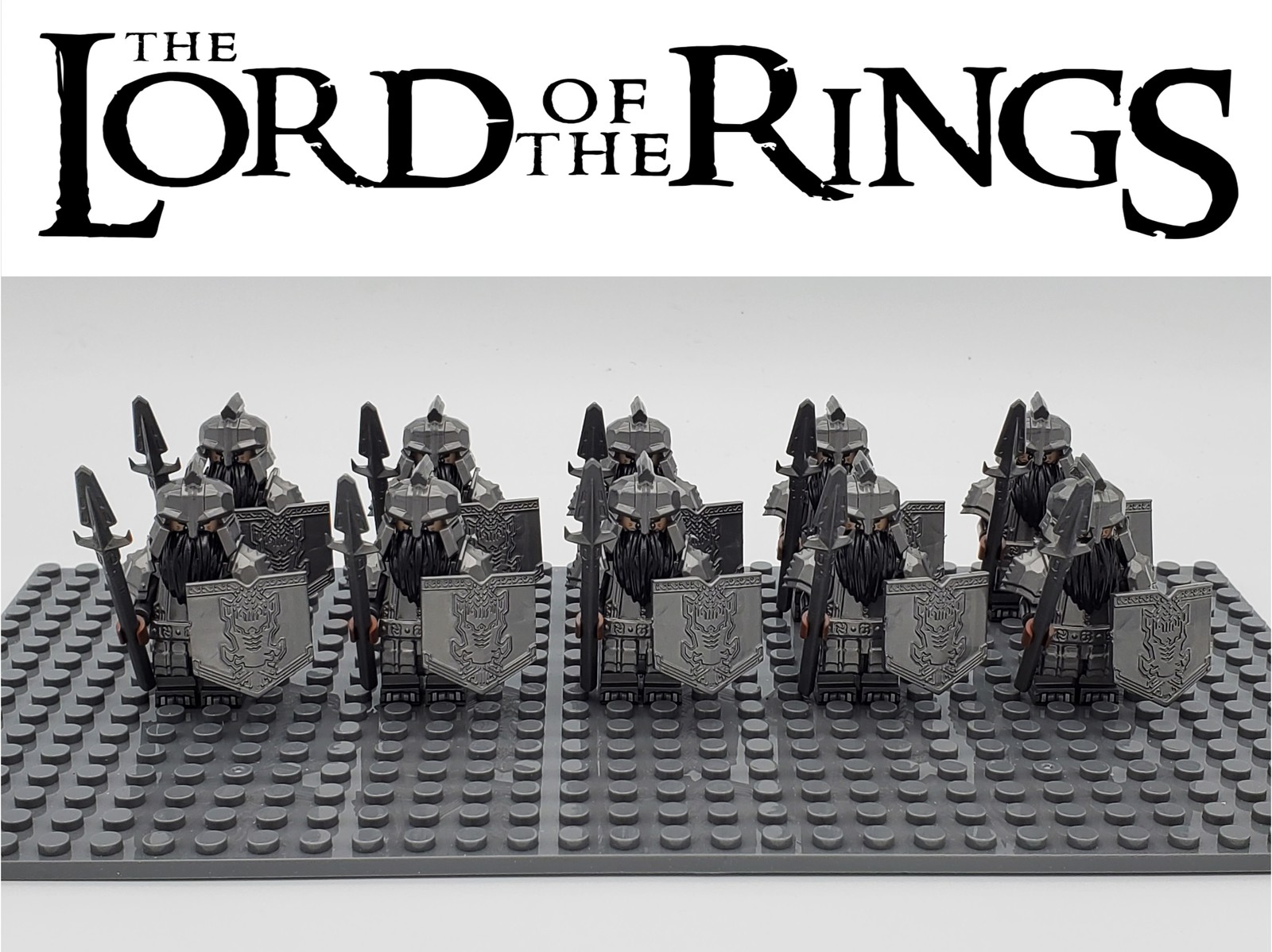 LOTR Dwarf Heavy Pike Infantry Army Set 10 Minifigures For Lego ...