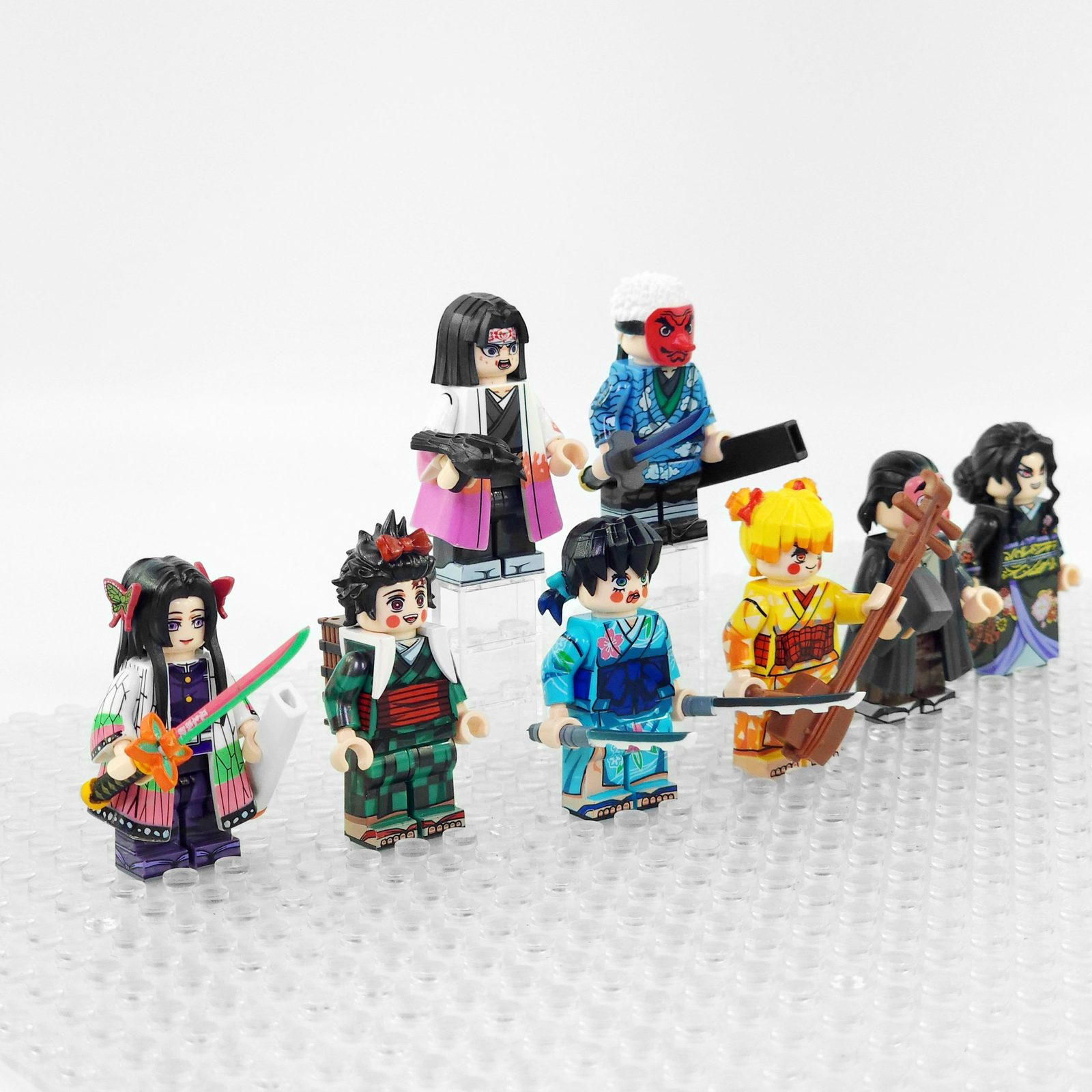 8pcs Demon Slayer Tanjiro Kozo Kanamori Muzan Kiriya Ubuyashiki ...