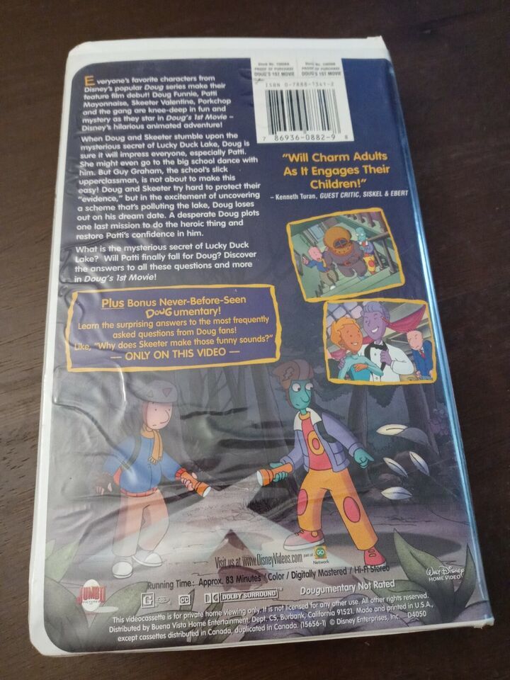 Disney Doug’s 1st Movie (Clamshell VHS, 1999) Nickelodeon Nicktoons 90s ...