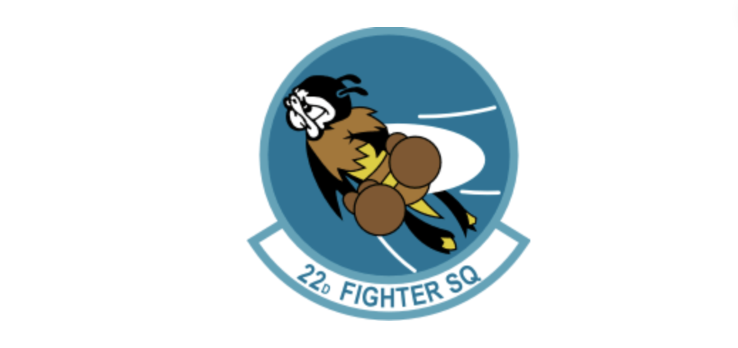 4" air force 22nd fighter squadron blue bumper sticker decal usa made - Transportation