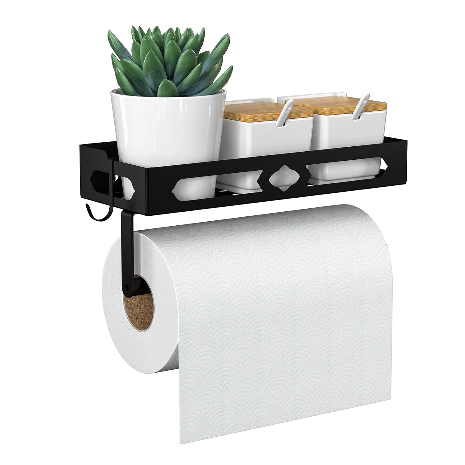 Paper Towel Holder Wall Mount For Kitchen, Easy One-Handed Operation ...