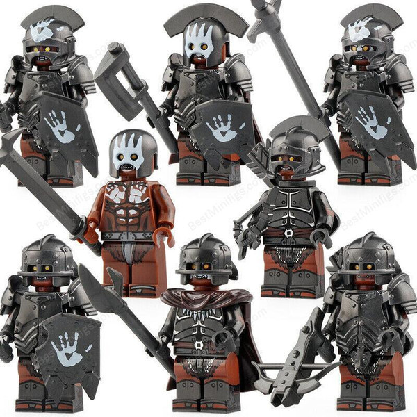 Lord of the Rings Orcs Uruk-hai Shaman Archer Berserker 8pcs Custom ...