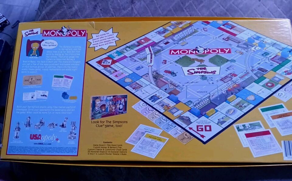 The Simpsons Welcome to Springfield Edition Monopoly Board Game w ...