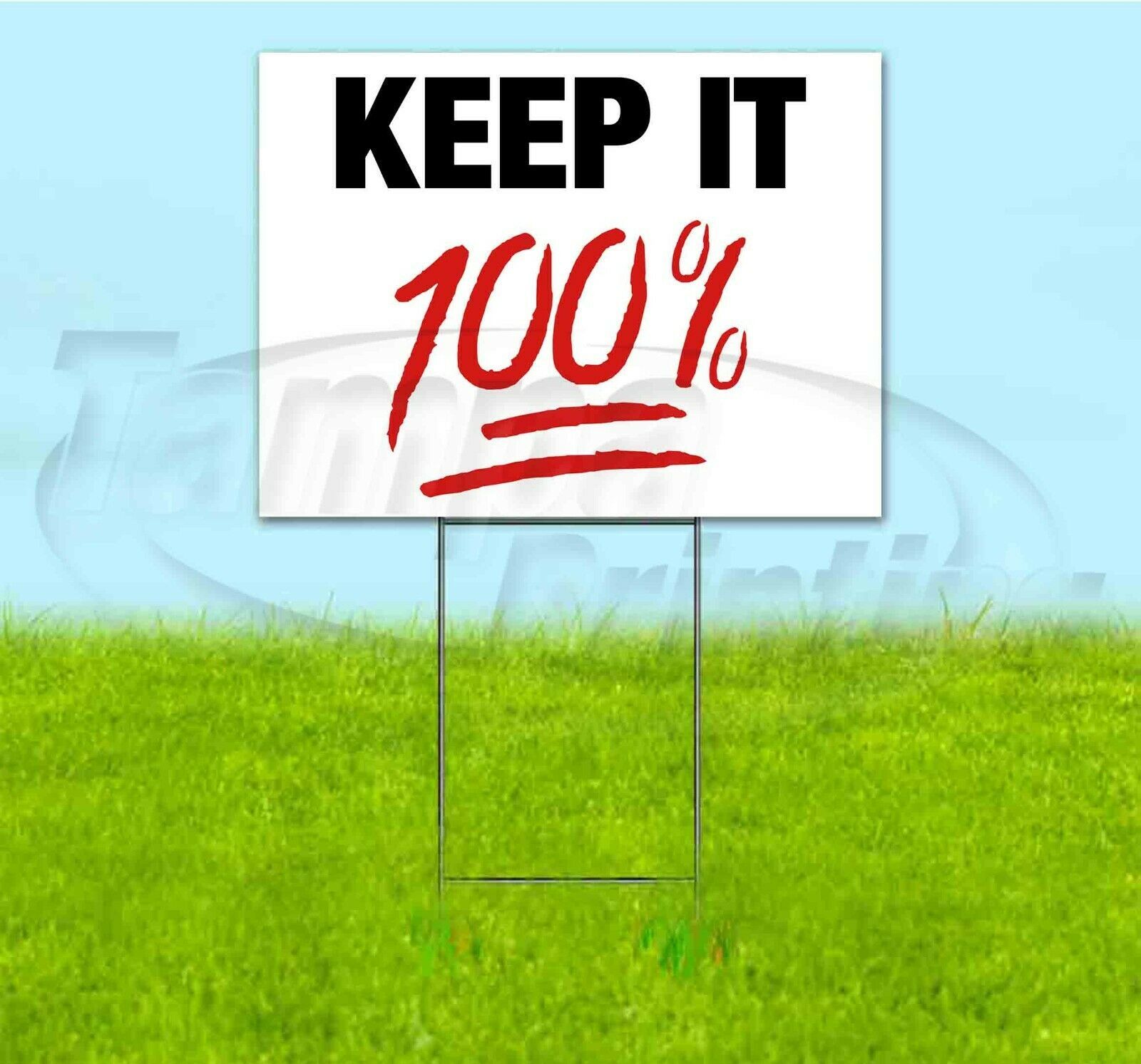 KEEP IT 100% 18x24 Yard Sign Corrugated Plastic Bandit Lawn USA ...