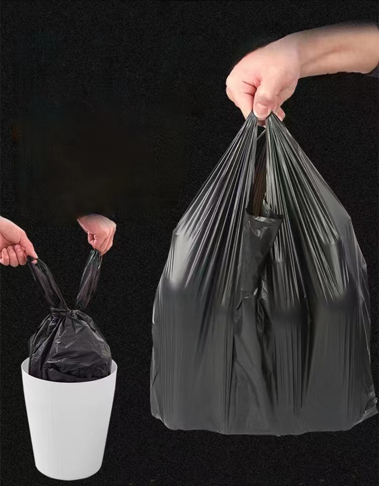 mperON Plastic garbage bags, Disposable thickened black plastic garbage ...