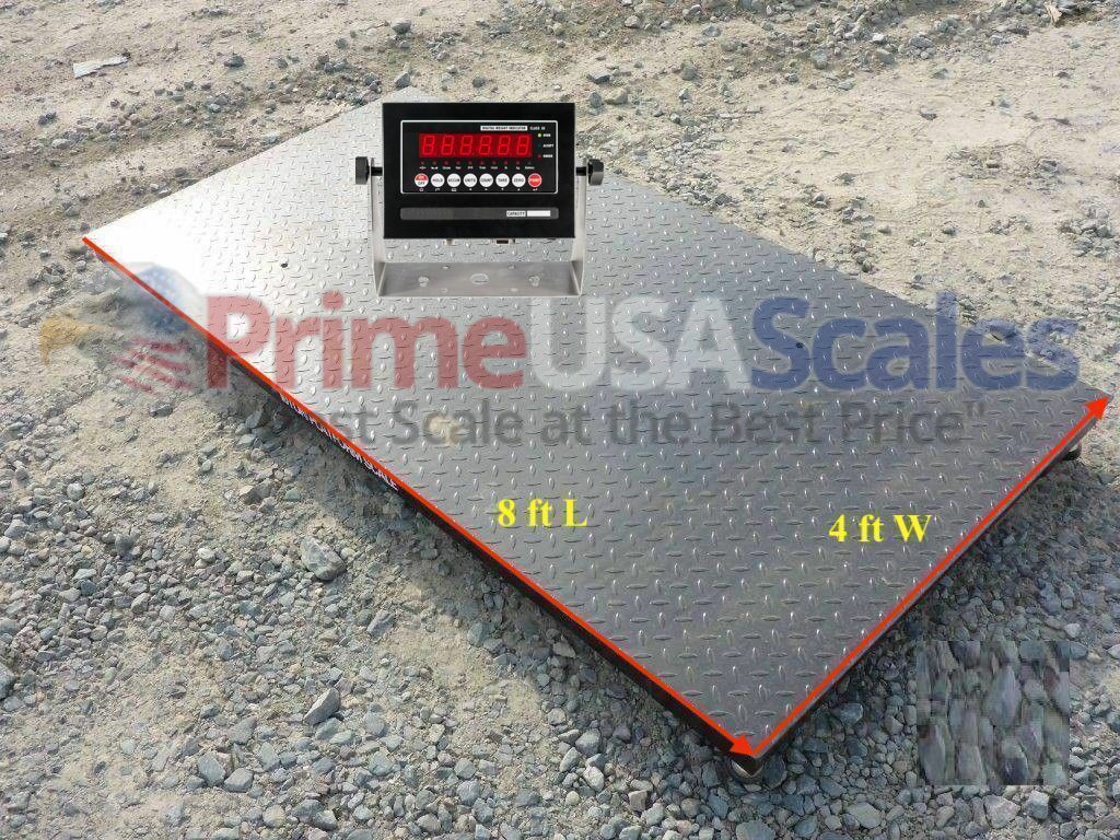 5 Year Warranty 5,000 lb 4x8 Pallet Floor Scale NTEP Legal Trade LED ...
