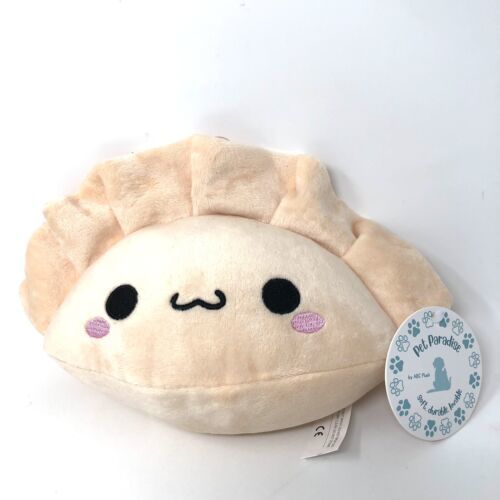 Gyoza Asian Dumpling Plush Dog Toy with Squeaker 7” New - Other