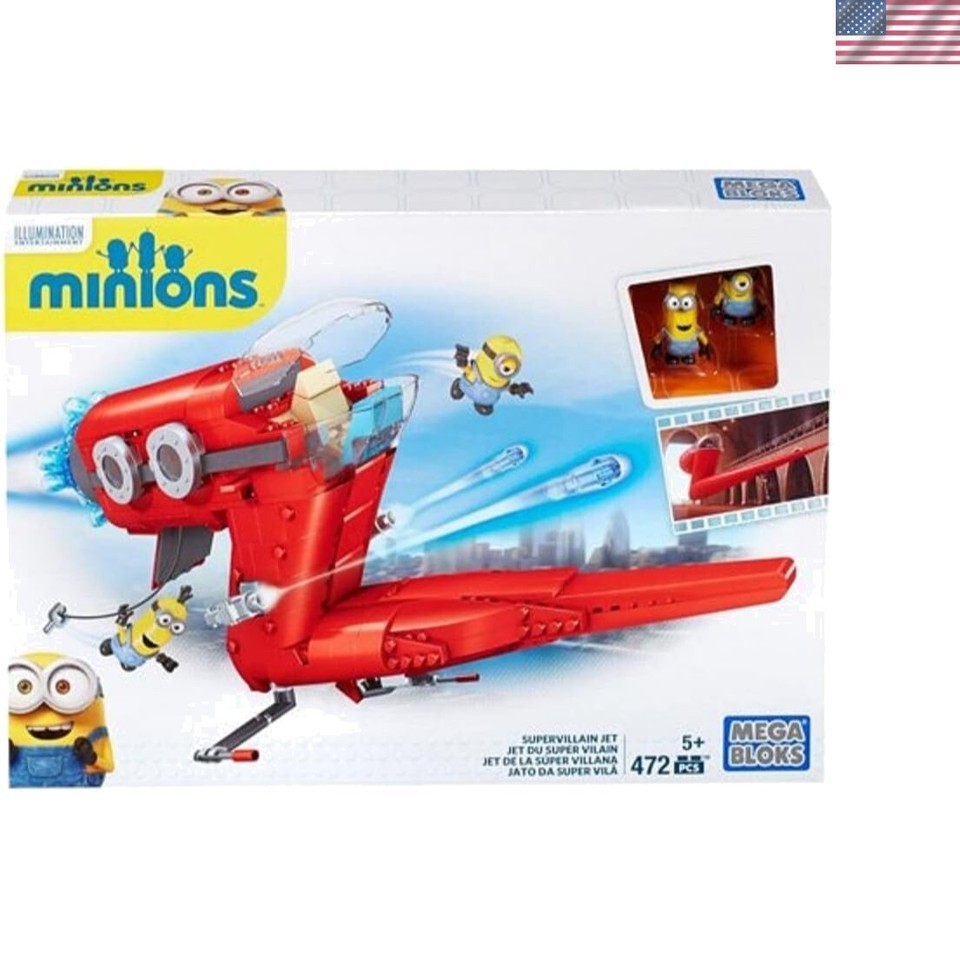 Mega Bloks Minions Supervillain Jet: Ejector Seat, Launchers ...