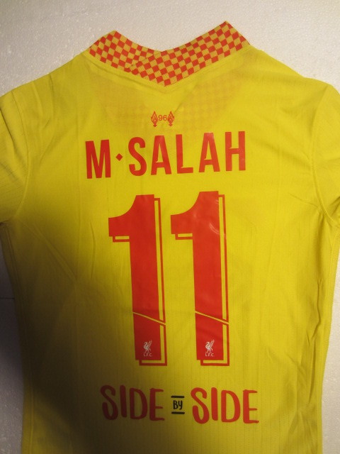 Mohamed Salah Liverpool FC UCL Match Slim Yellow Third Soccer Jersey ...
