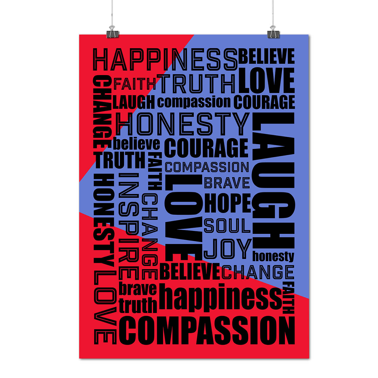 Inspiration Love Slogan Positive Word Matte/Glossy Poster A0 A1 A2 A3 ...