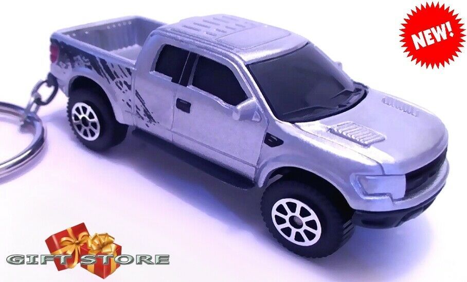 RARE KEY CHAIN SILVER BLACK FORD F150 RAPTOR TRUCK CUSTOM Ltd EDITION ...