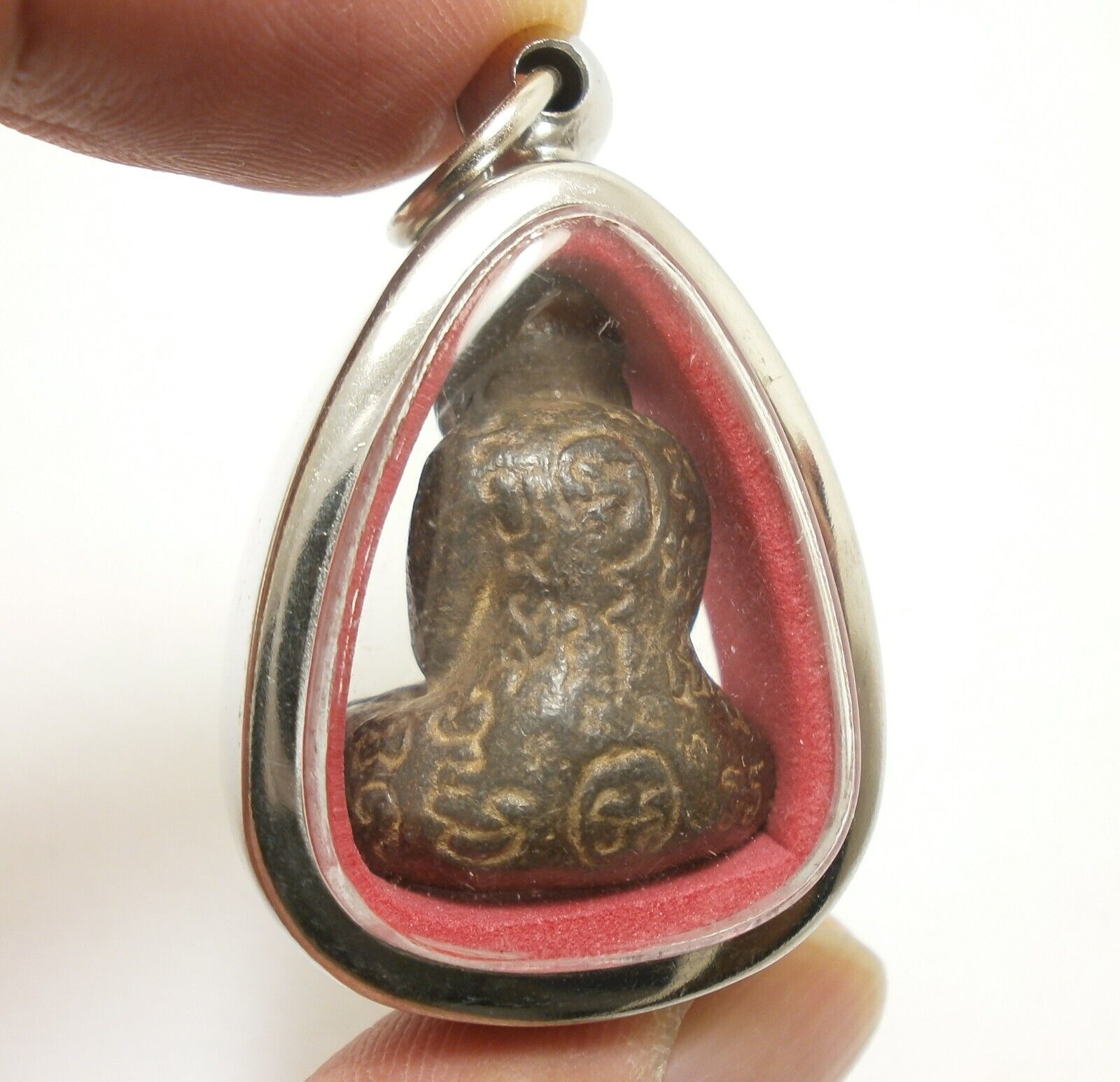 LP KRON PIDTA METAL 1960s CLOSE EYES BUDDHA CRON TOK RAJA THAI LUCKY ...