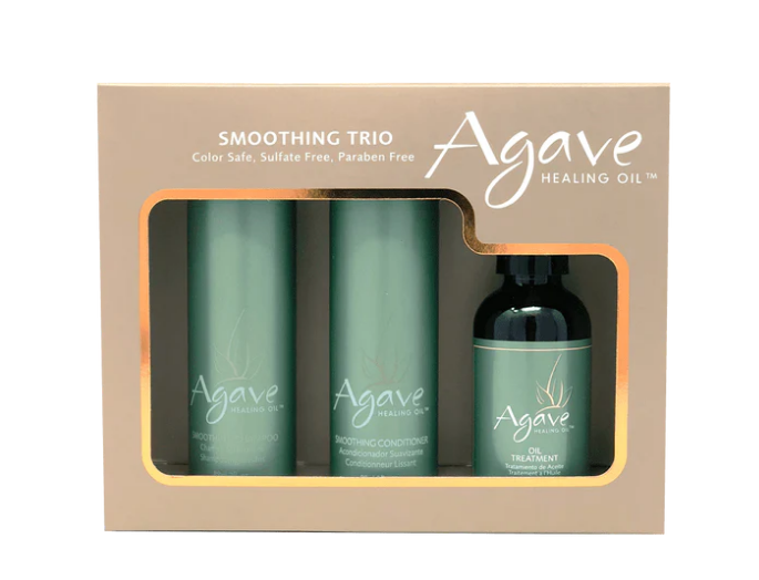 Agave Take-Home Smoothing Shampoo, Conditioner & Treatment Trio ...