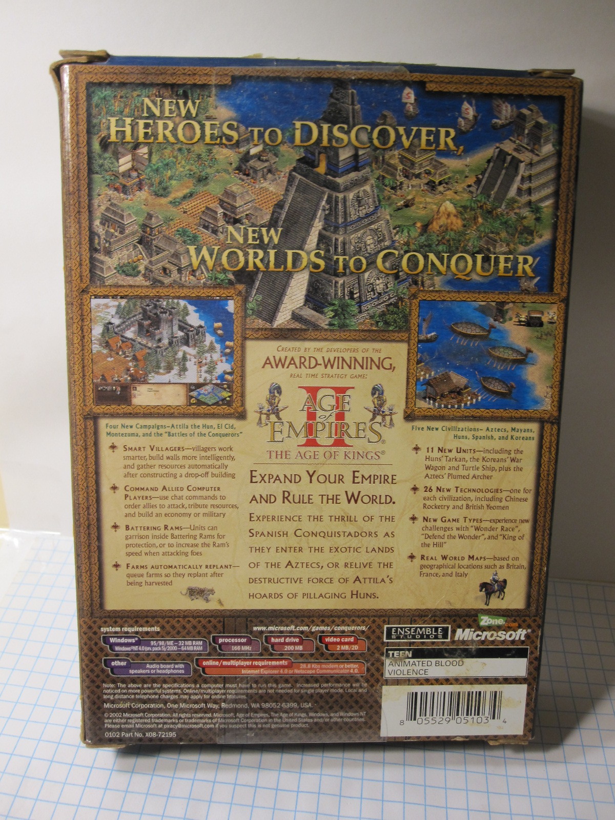 PC CD-ROM Video Game: 2002 Age of Empires II - The Conquerors Expansion ...