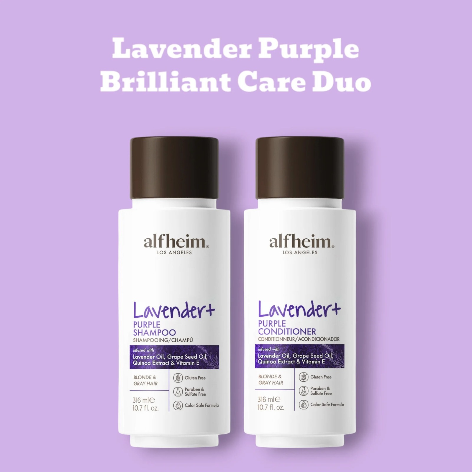 535ml Lavender+ Purple Shampoo & Conditioner Set - Shampoo & Conditioning
