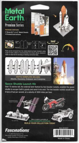 NASA Space Shuttle Launch Kit Metal Earth Steel Model Kit NEW SEALED ...
