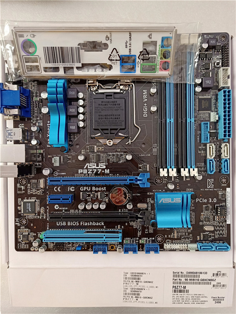 ASUS P8Z77-M Motherboard Chipset Intel Z77 LGA1155 DDR3 VGA DVI With I ...