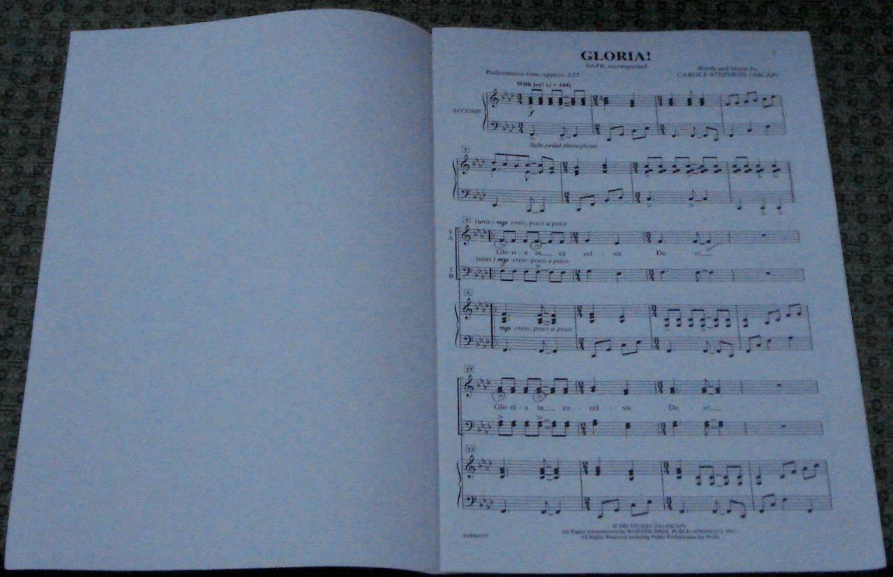 Gloria!, Carole Stephens, Classic Christmas Carol, 2001 SHEET MUSIC ...
