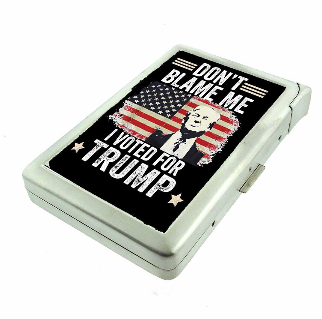Donald Trump 2024 L9 100's Size Cigarette Case Built in Lighter Metal ...