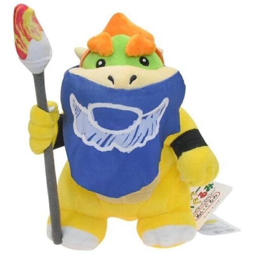 New Super Mario bros 9"" Bowser Paint brush Jr stuffed plush Figure ...