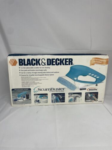 NEW Vintage Black & Decker ScumBuster Cordless Wet Scrubber S300 ...