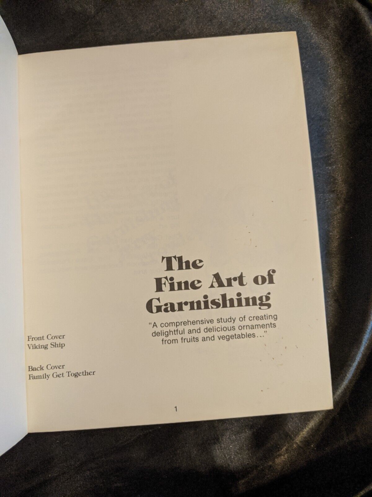 Fine Art Of Garnishing instructional book Jerry Crowley illustrated ...