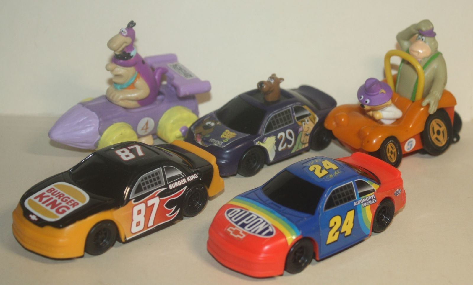 1997 Burger King Cartoon Network Wacky Racing Complete Set of 5 - Fast Food