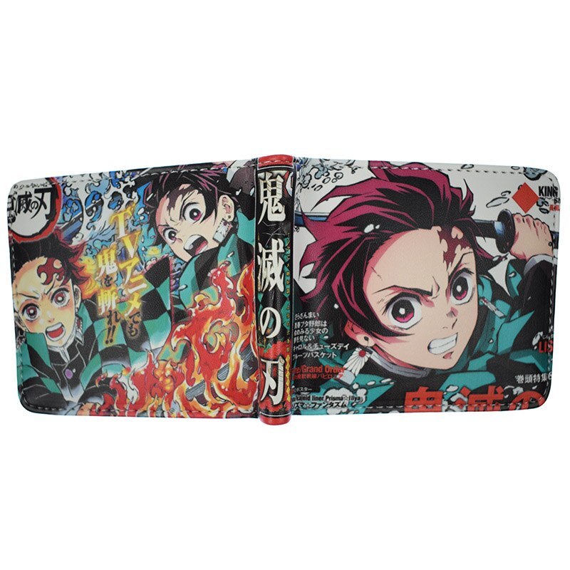 Anime Demon Kimetsu No Yaiba Tanjiro Kamado Wallet Short Purse With ...