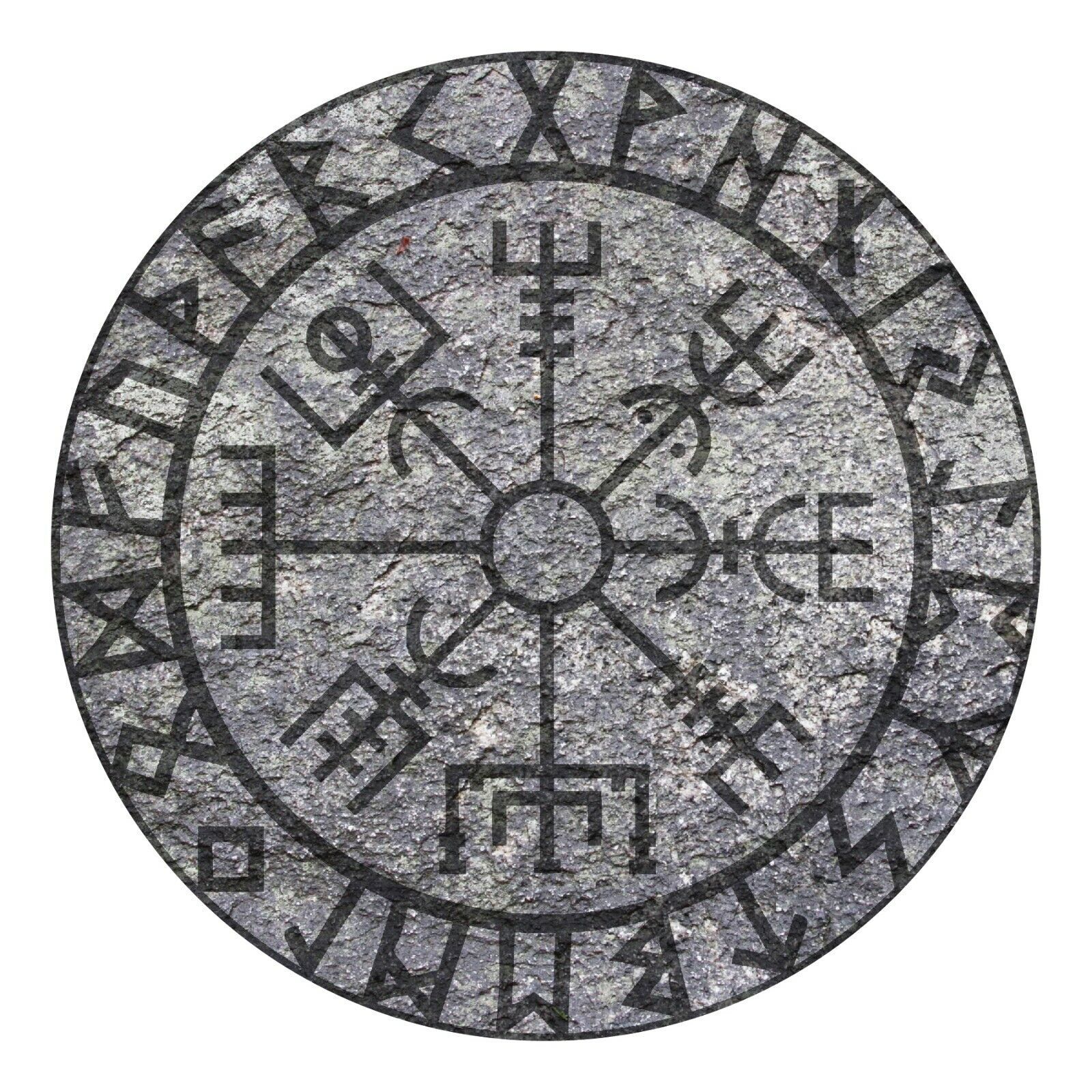 VEGVISIR NORSE VIKING COMPASS DECAL STICKER VINYL Stone Style Version ...