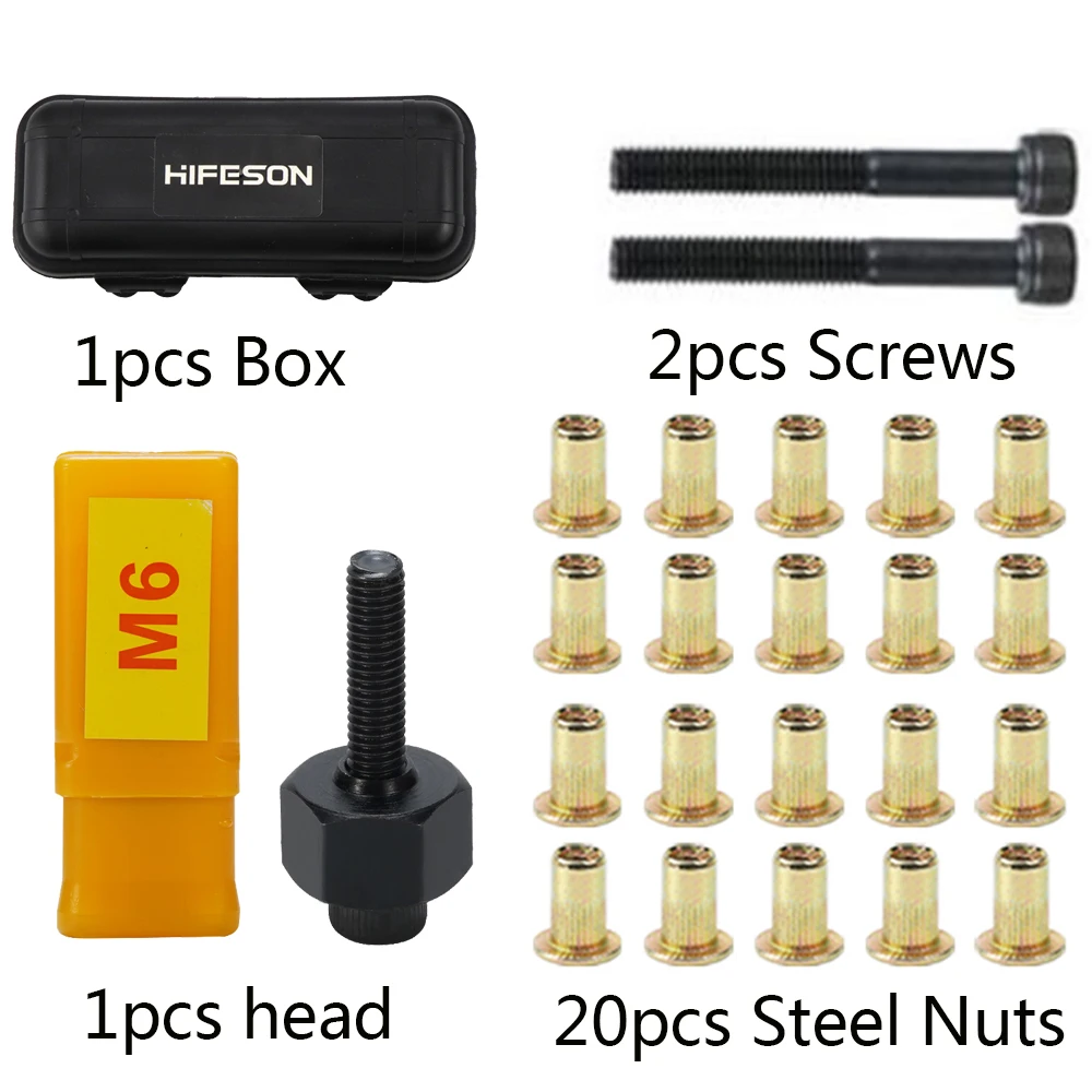 HIFESON M3 M4 M5 M6 M8 M10 Manual Rivet Tool Nuts Set Threaded Easy ...