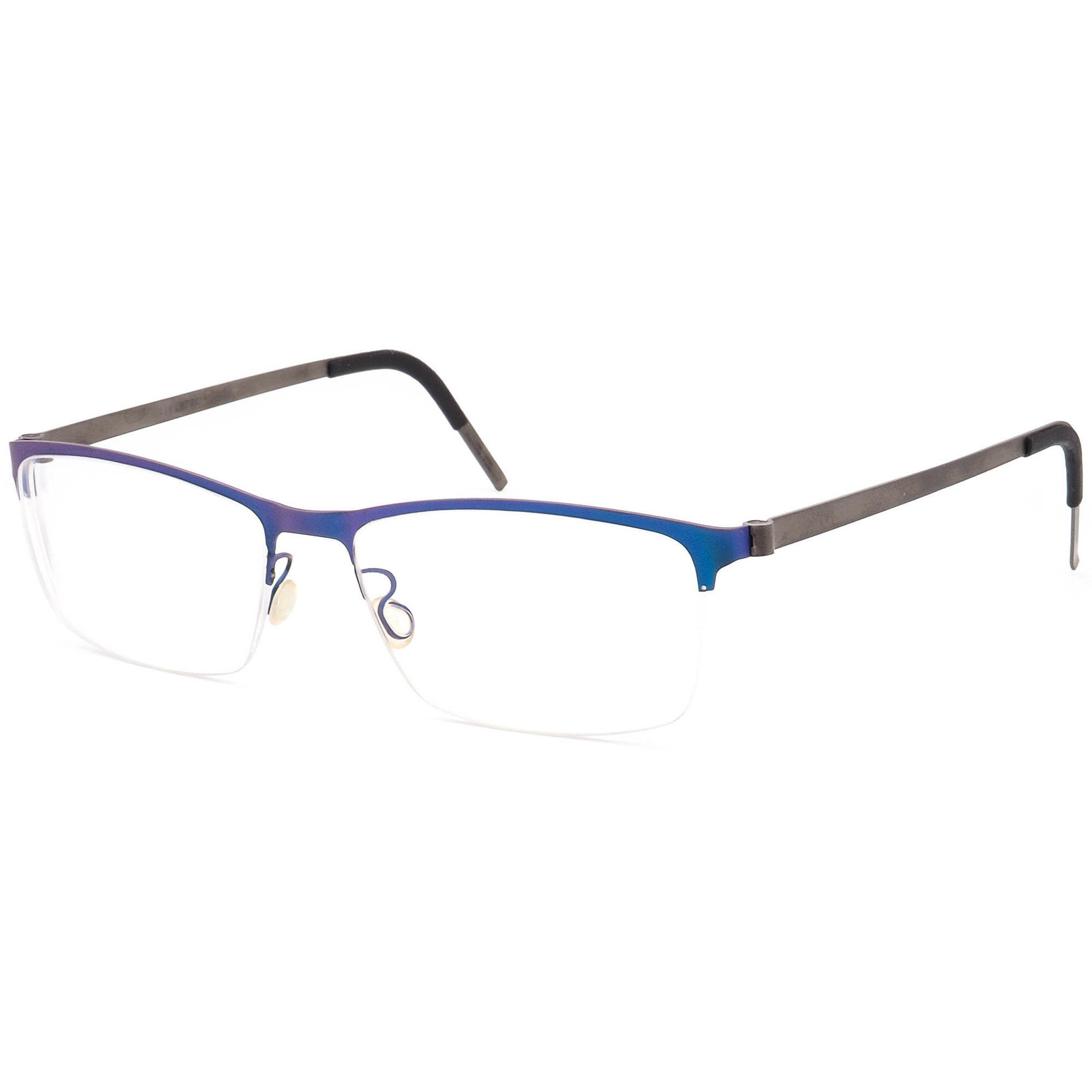 Lindberg Eyeglasses No 041 / C828 7406 Col 10 Blue/Gunmetal Half Rim 54 ...