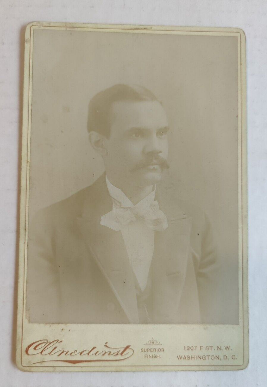 Vintage Cabinet Card Man in Suit by Clinedinst in Washington DC ...