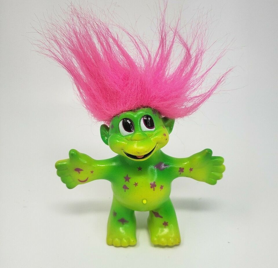 VINTAGE 1992 TRENDMASTERS LAND OF THE TROLLS GREEN TALKING TROLL TALKS ...