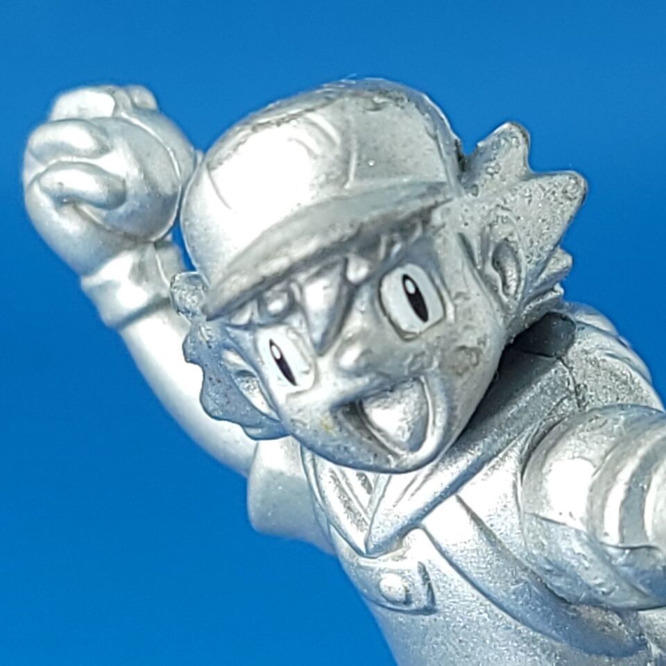 Pokemon 10th Anniversary Trainer Ash Ketchum Silver Action Figure ...