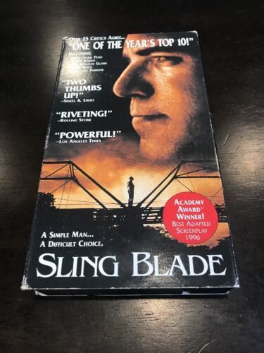 Sling Blade (VHS,1997) Billy Bob Thornton Dwight Yoakam John Ritter J.T ...