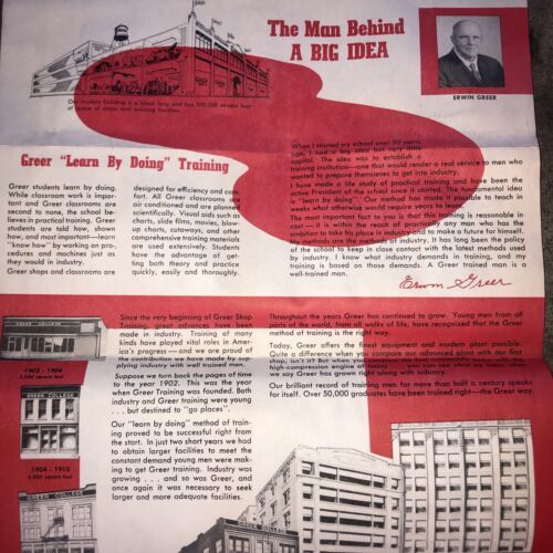 Greer Shop Training Chicago, IL Small Promo Poster 1950’s Showing ...