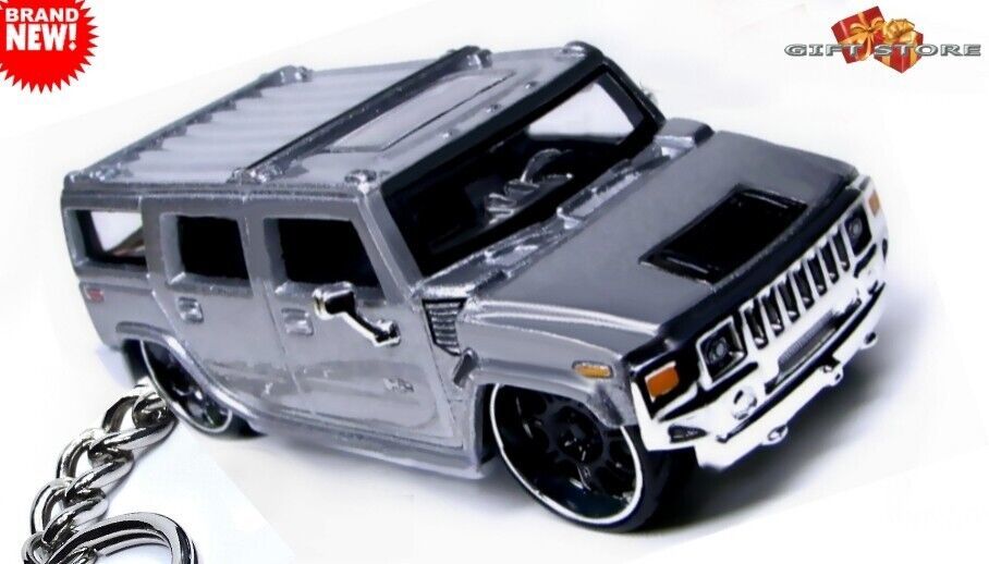 HTF RARE KEYCHAIN SILVER PEWTER HUMMER H2 NEW CUSTOM LOWRIDER Ltd GREAT ...