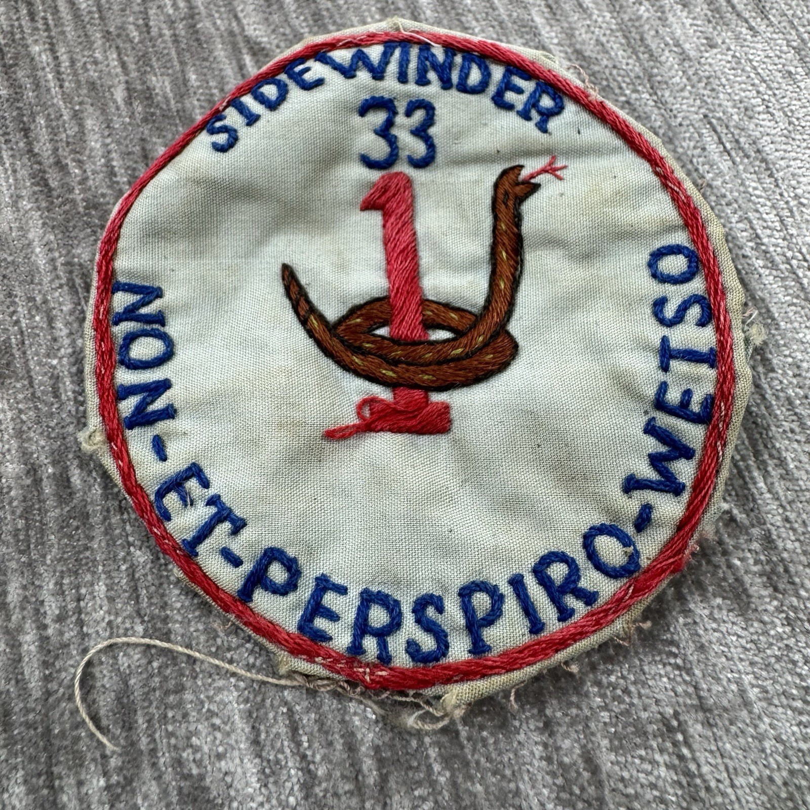 Vintage US Military Patch Vietnam War Sidewinder 33 1 Snake Missile ...
