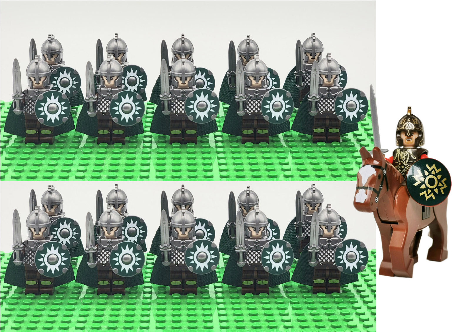 22pcs Mounted Theoden and Rohan Heavy Shortswords Infantry LOTR ...