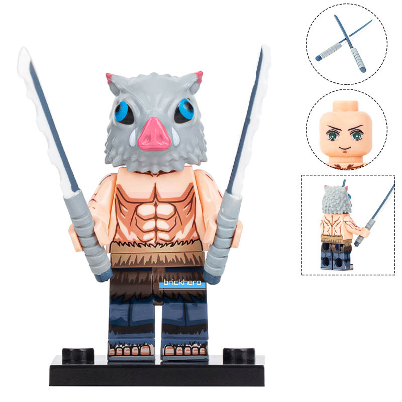 Inosuke Hashibira Demon Slayer Kimetsu no Yaiba Lego Minifigure Brick ...